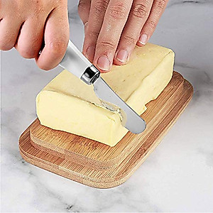 SZUAH Porcelain Butter Dish with Lid and Knife (500ml), Large Butter Keeper Container Butter Dishes with Covers for Countertop High Quality Silicone Sealing, Dishwasher Safe