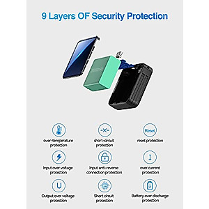 POWMYMTO 20000mAh Power Bank Portable Charger Battery Pack,Output 2A Charging with Built-in 2 USB-C Removable Charging Cables Led Display for iPhone 14 13 12 11 Pro,Samsung S21 LG and More