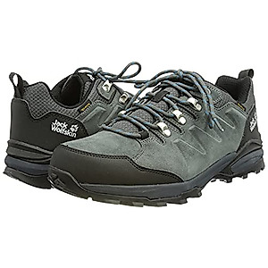 Jack Wolfskin Men's Refugio Texapore Low M Hiking Shoe, Grey/Black, 9.5