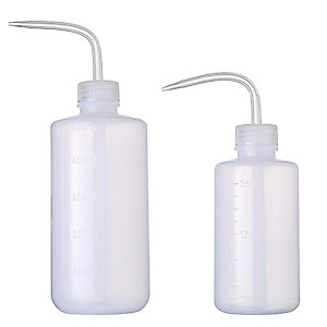 Ronyes Lifescience Wash bottle LDPE Plastic Squeeze Bottle Set Watering Can with Narrow Mouth 250ml 500ml