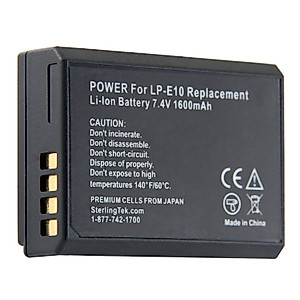 STK LP E10 Battery for Canon Eos Rebel T6 T7 T5 T100 T3 Cameras Cannon Accessories LPE10 Bateria Grip LP-E10 CanonT6 Revel DSLR Camera Extra Batteries 1200 1300 1500 D Spare Accesorios para Camaras