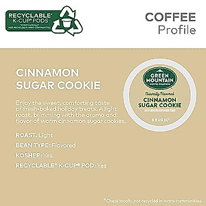 Green Mountain Coffee Roasters Cinnamon Sugar Cookie, 24 Count (Pack of 1)