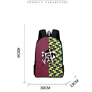 Volrath Anime Kamado Tanjirou Kamado Nezuko Lightweight Casual Anime Backpacks Travel Backpack Cosplay(bag-5)