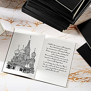 200 Pack Kraft Notebook Journals 5.5 Inch x 8.3 Inch A5 Journal Softcover Notebooks Bulk for Kids Student Writing Sketch Travel Journal Office Notepad with 60 Pages 30 Sheets (Black)