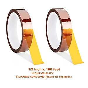 Sawgrass SG500 Sublimation Ink Cartridges Sublijet UHD - Bundle with 2 Rolls Sublimax Heat Resistant Tape (SG500 Ink Cyan Yellow Magenta Black)