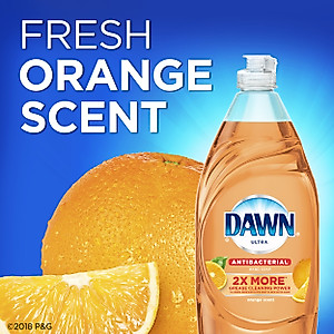 Dawn Ultra Antibacterial Hand Soap, Dishwashing Liquid Dish Soap Orange 19.4 oz (Packaging may vary)