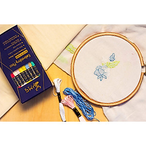 UMC STAG Pack of 50 Popular Colours Premium Embroidery Thread | 100% Egyptian Cotton Premium Skeins | Cross Stitch Embroidery Floss | Oeko TEX Certified Stranded Cotton | Ideal for Arts & Crafts