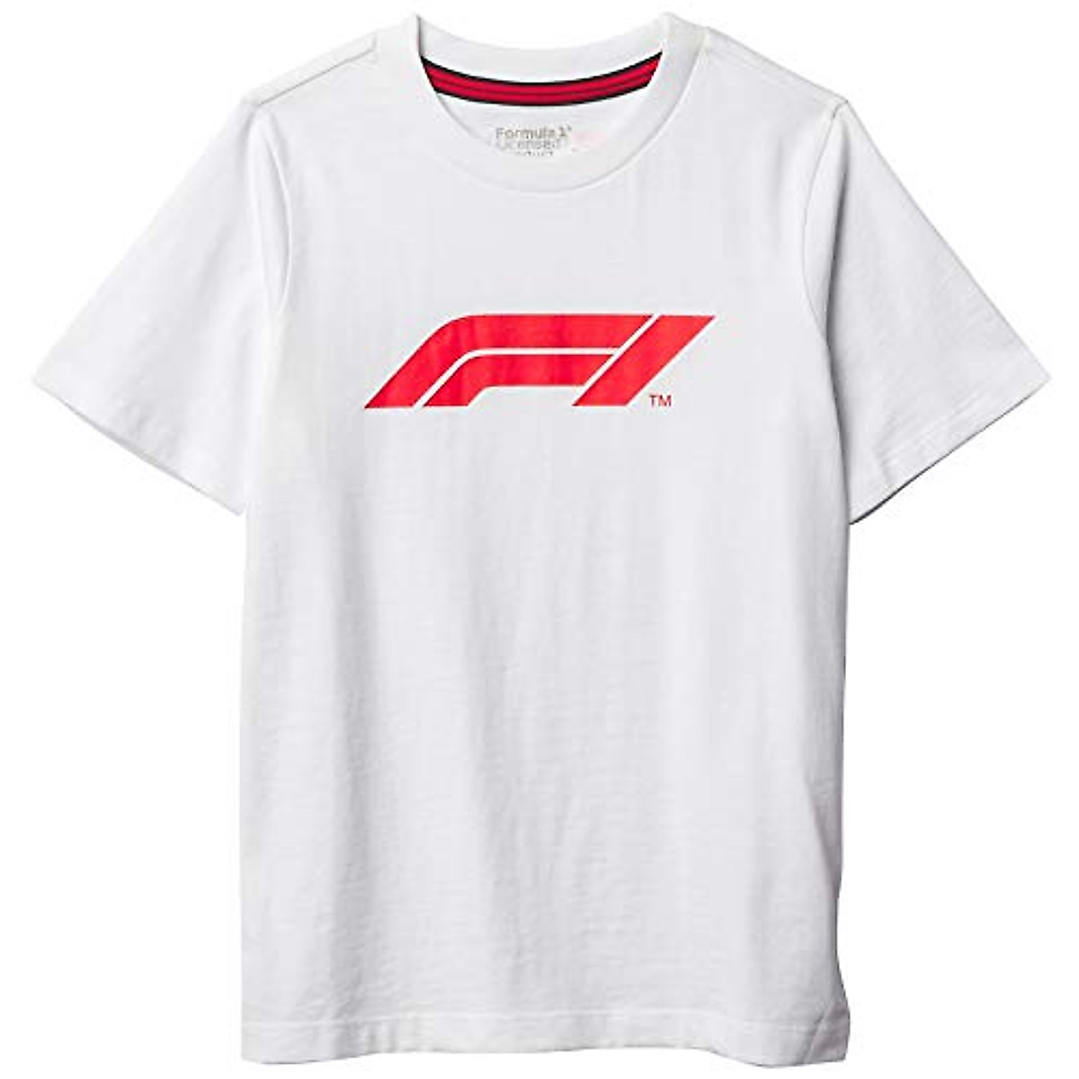 Fuel For Fans Youth Formula 1 F1 Tech Collection Large Logo T-Shirt, White, Youth S (8)