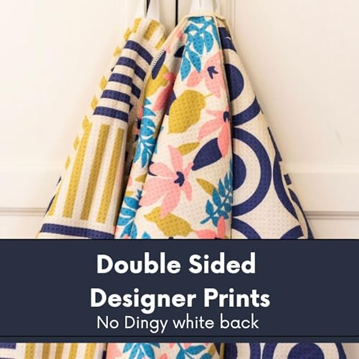 Desert Aqua || 3 Pack|| Kitchen Towels || Dish Towels || Tea Towels || Highly Absorbent || Hanging Loop || Dish Cloths || Modern || Designer Prints (Multi Floral)