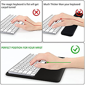 Wrist Rest for Magic Keyboard 2 (MLA22LL/A, A1644) and Magic Keyboard with Touch ID(MK293LL/A), Magic Keyboard Stand Pad to Relief Pain