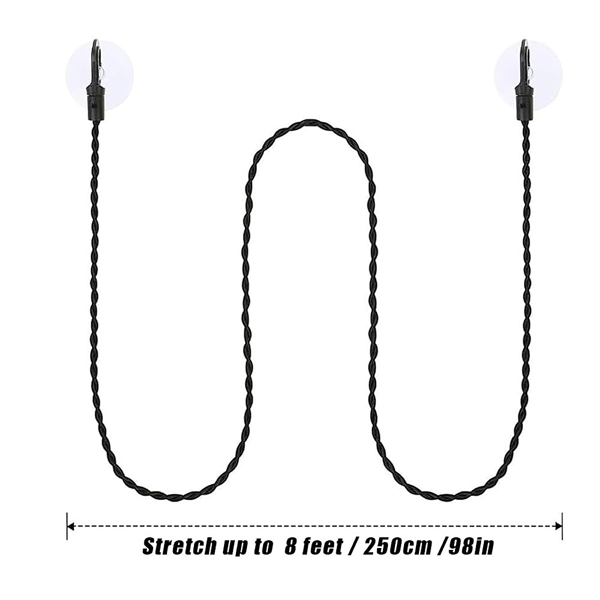 Portable Travel Clothesline Travel Laundry Line with Hooks and Suction Cups Clothes Drying Line Retractable Camping Accessories Cruise Essentials Ratings Outdoor Indoor 2Pcs