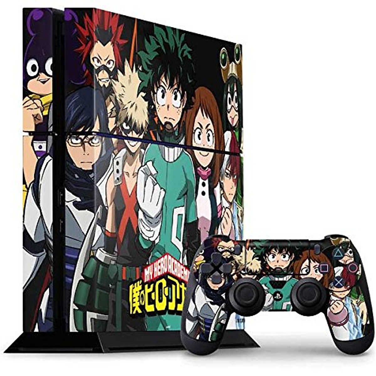 Skinit Decal Gaming Skin Compatible with PS4 Console and Controller Bundle - Officially Licensed Funimation My Hero Academia Design