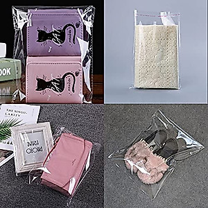 Clear Poly Bags 18x24 100ct Self Seal Cello Bags Self-Adhesive 1mil for Apparel Clothing Gifts 11 Sizes to Choose from