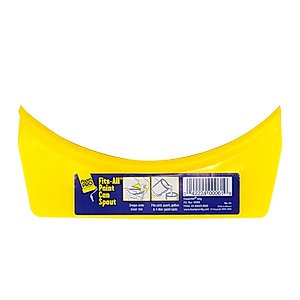 FoamPRO 61-5 Paint Can Spout, 5 Pack | One Size Fits All Pint, Quart & Gallon Painting Cans | All In One Pouring Accessory, Paint Brush Holder & Wiper | Paint Bucket Attachment With Yellow Mixing Tips