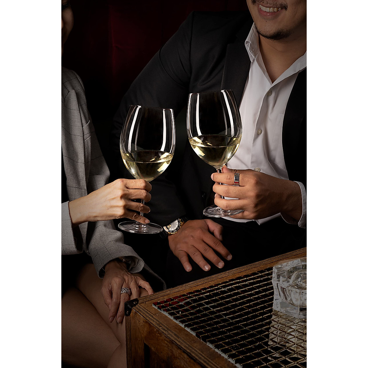 LEMONSODA Premium Crystal Glass Wine Glasses - Set of 2 (Bangkok Bliss Bordeaux) - Quality glass by Lucaris - Great for Pinot Noir, Cabernet Sauvignon, Merlot, Shiraz