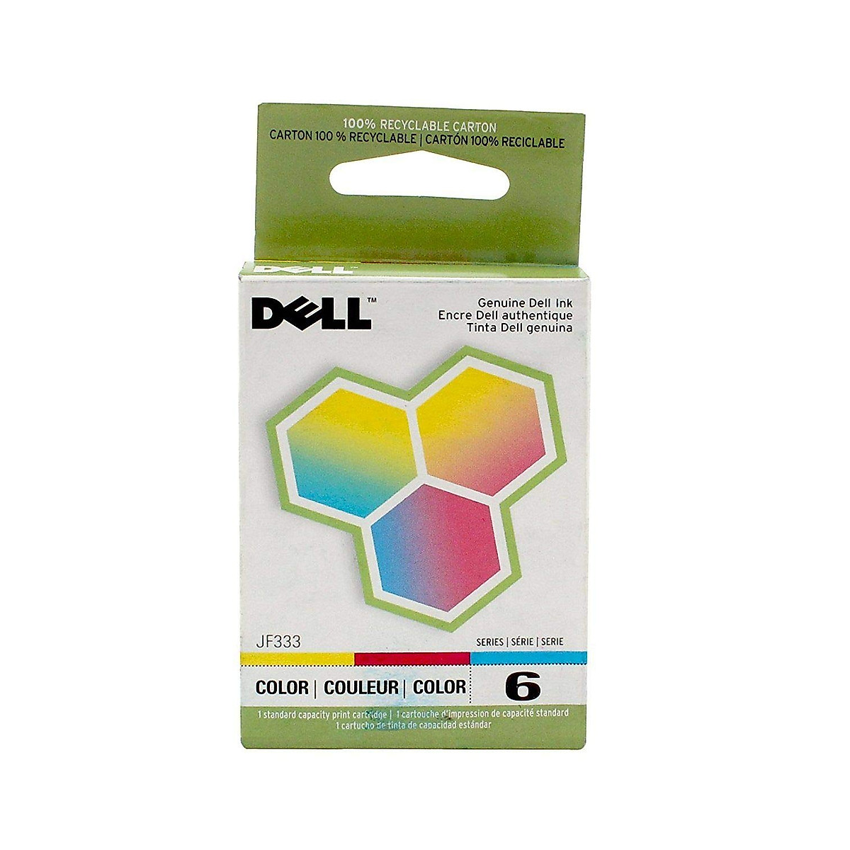 Dell Computer JF333 6 Standard Capacity Ink Cartridge for 725/810 - Prints Both Black and Color