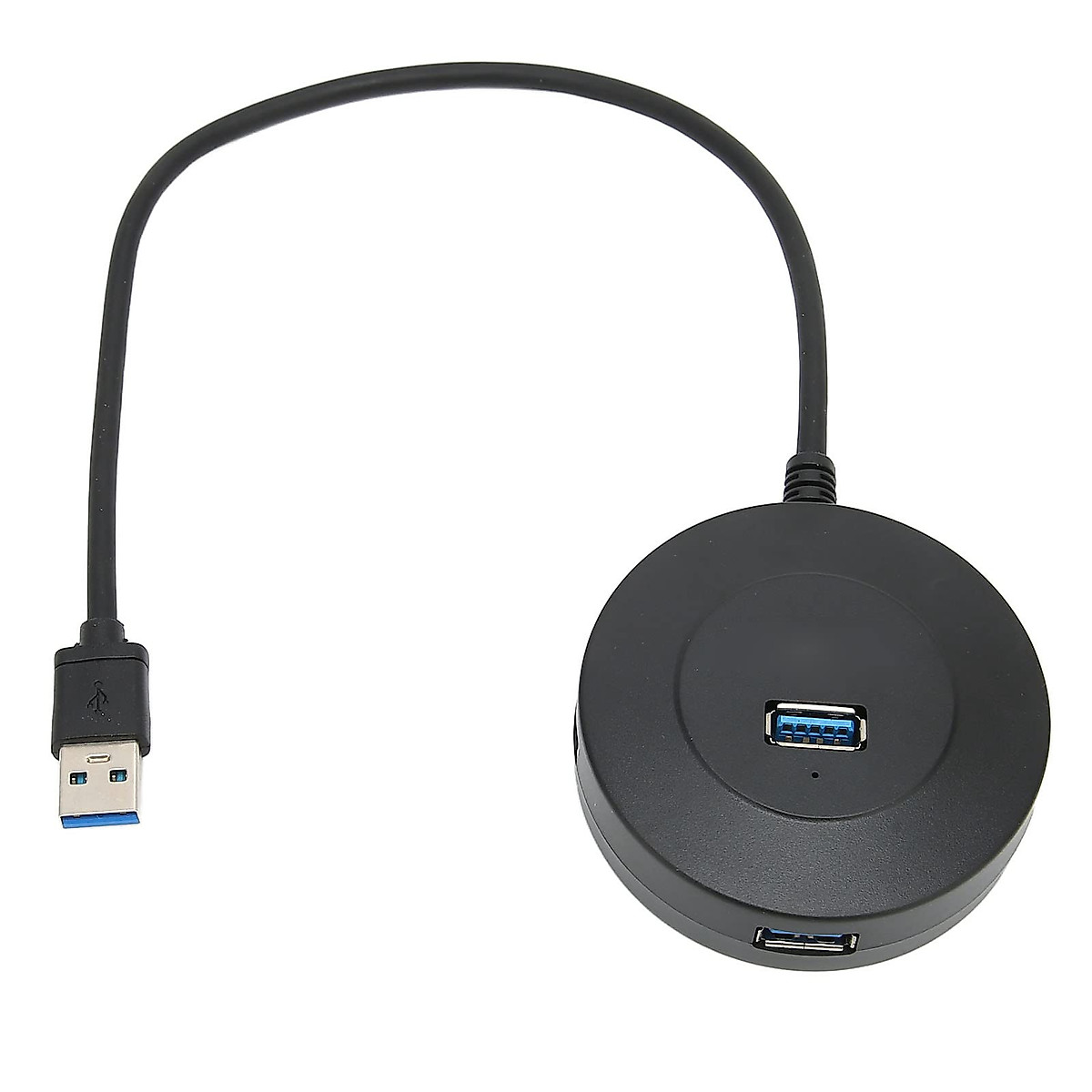Small 4-Port USB 3.0 Hub,Round Header LED Fast Charging Data Transfer Multiport Adapter, for Laptop PC Computer Desktop Mouse Keyboard for OS X 10.0+