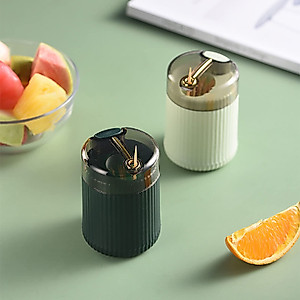 wgdpnp Automatic Toothpick Dispenser Pop-up Automatic Toothpick Dispenser Auto Toothpick Dispenser with Toothpicks 200 Count for Home (3pcs)