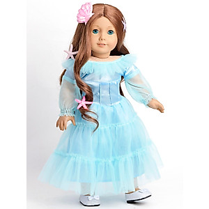 Sweet Dolly Halloween Doll Clothes Princess Ariel Vanessa Costume Mermaid Doll Clothes for 18 Inch Doll