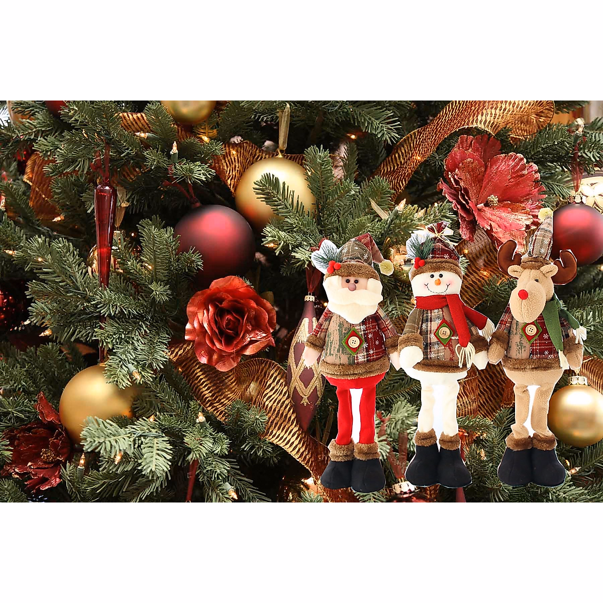 GIANTHONG Snowman Reindeer Santa Claus Christmas Decorations Figurine Christmas Ornament Standing Home Decorations Doll