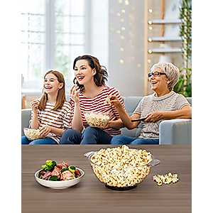 Upgraded, ACEKOOL Popcorn Maker, Multifunctional Popcorn Popper Machine with Nonstick Plate & Stirring Rod, Stir Crazy Popcorn Popper with Large Lid for Serving Bowl and Two Measuring Spoons