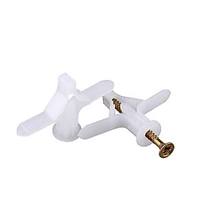 200 Pcs M8 Expansion Bolts Anchors Plugs Screws Tube Pipe Expansion Screw for Gypsum Board Hollow Wall Curtain Wall Installation Fastener Hardware (Without-Screws) (White-Aircraft)