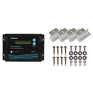 Renogy Voyager 20A 12V/24V PWM Waterproof Solar Charge Controller & Solar Panel Mounting Z Brackets Lightweight Aluminum Corrosion-Free Construction