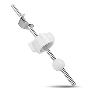 Lavatory Pop Up Center Piece Assembly, Sink Ball Rod/Pivot Rod Replacement Sink Drain Parts Compatible with Price Pfister Pop Up Stopper and Other Popular Brands Replacement for PS2673(White)