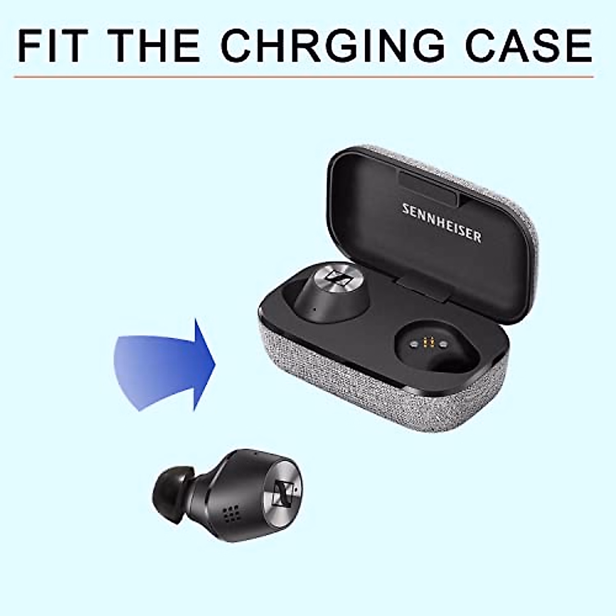 Foam Ear Tips for Sennheiser Momentum True Wireless2 Replacement Tips Sennheiser Earbuds Momentum CX400BT CX True Wireless Fit Case 3 Pairs LMS Black