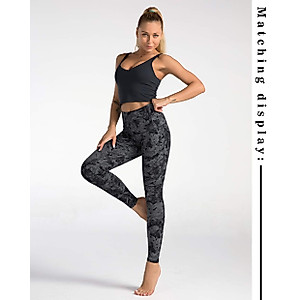 Dragon Fit Compression Yoga Pants Power Stretch Workout Leggings with High Waist Tummy Control