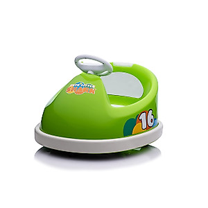 Best Ride On Cars 6 Volt Bumperz Kids Electric Battery Powered Ride On Bumper Car Vehicle with Power Indicator, Anti Collision Bar, and Music, Green