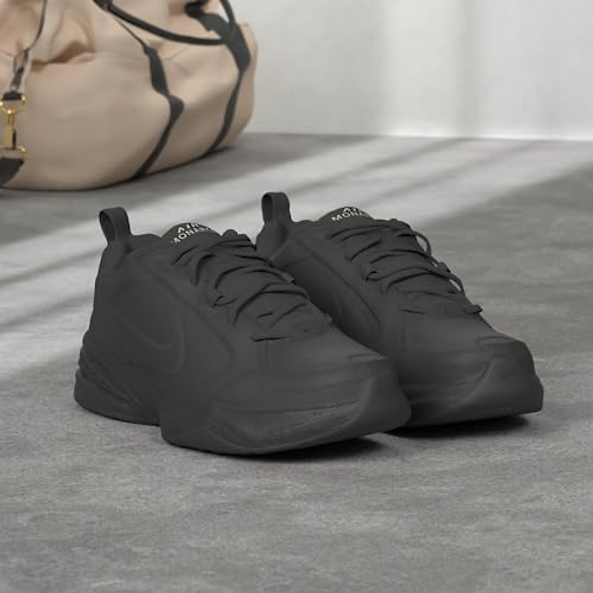 Nike Mens AIR Monarch IV (4E), Black/Black, 8.5