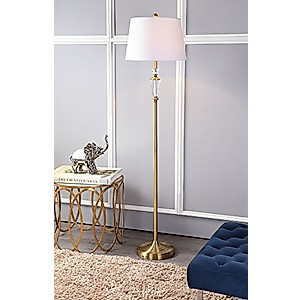 JONATHAN Y JYL2029A Harper 61" Crystal/Metal LED Floor Lamp Contemporary,Transitional,Traditional for Bedrooms, Living Room, Office, Reading, BrassGold/Clear
