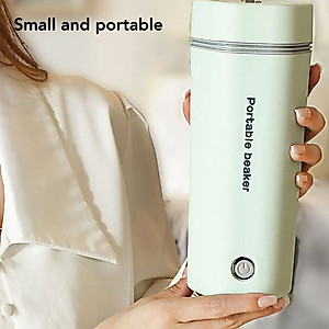 Travel Electric Kettle Water Boiler,Coffee Warmer Heater Portable Automatic Shut Off Water Boiler,Car Water Boiler Heater for Camping Outdoor Cup Mug Hot Tea (US Plug 110V)