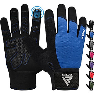 RDX Weight Lifting Gloves Workout, Full Finger Touch Screen, Breathable Anti Slip Padded Palm Protection, Fitness Strength Training Powerlifting HIIT WOD Exercise, Men Women Home Gym Cycling