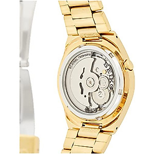 SEIKO Men's SNK610 5 Automatic Gold Dial Gold-Tone Stainless Steel Watch