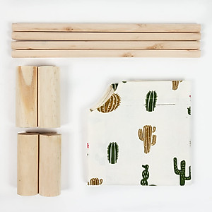 Patas Lague Cat and Dog Hammock Bed Small Dog Bed, Wooden Cat Elevated Cooling Outdoor Bed for All Seasons, Cat Beds for Indoor Cats, Cat Cots Furniture Pet Bed Puppy Bed(Plants)