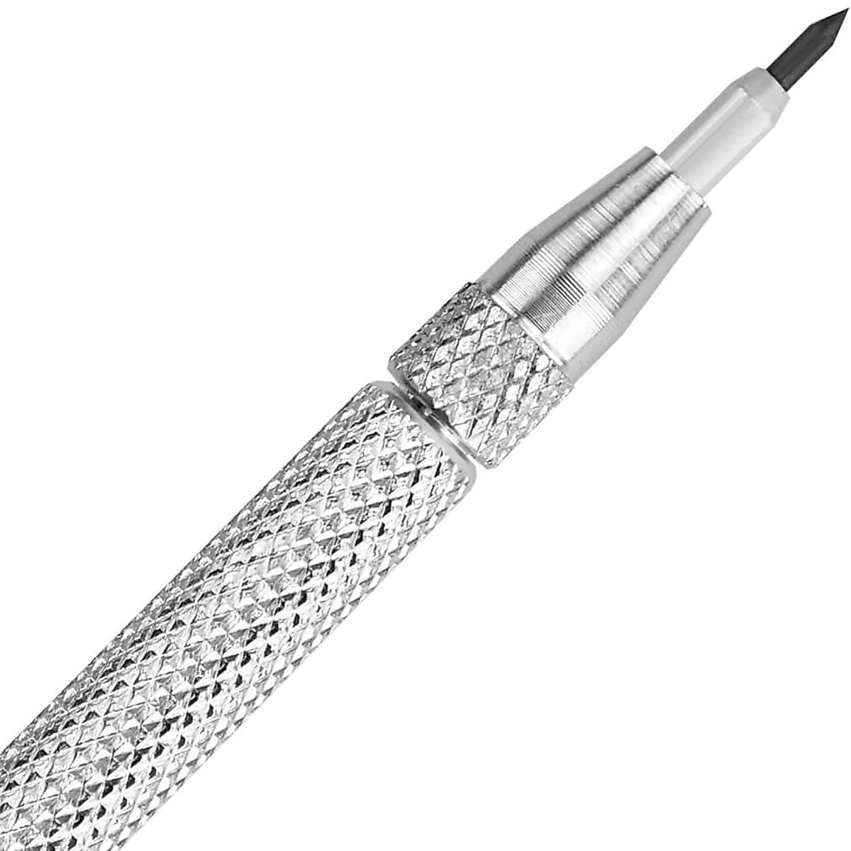 HeyooHeloo Aluminum Etching Engraving Pen,Tungsten Carbide Tip Scriber with Clip and Magnet 2 pack，Extra 2 Free Replacement Tips Included.（2 of pack）