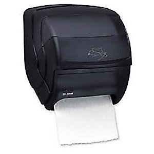 San Jamar T850TBK Black Pearl Integra Plastic Lever Roll Towel Dispenser