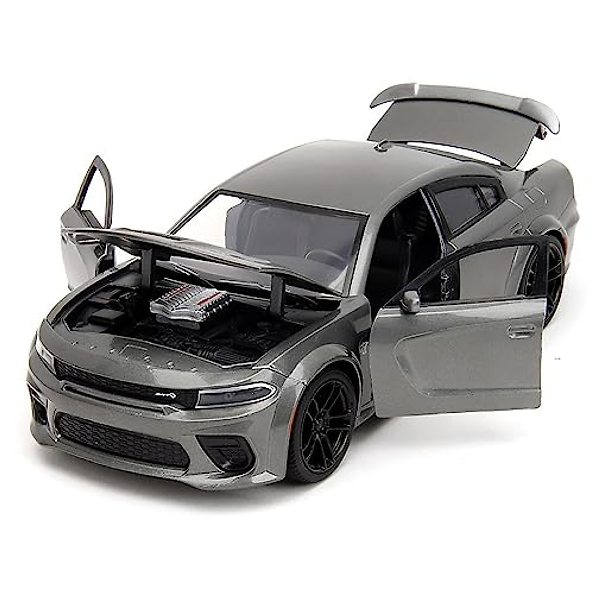 2021 Charger SRT Hellcat Gray Metallic Fast X (2023) Movie 1/24 Diecast Model Car by Jada 34472