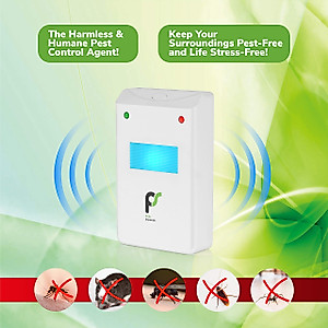 CraveGreens - Pest Soldier - Electronic Plug Ultrasonic Pest Control Repeller for Insects - White, Set of 4
