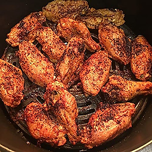 Air Fryer Replacement Crisper Plate For Ninja AF100 to AF150 Air Fryer and Ninja FD401 Foodi Pressure,Grill Pan for Ninja FD401 Foodi OP300 to OP500 Crisper Plate,Air fryer Accessories,Non-Stick Coating,Dishwasher Safe