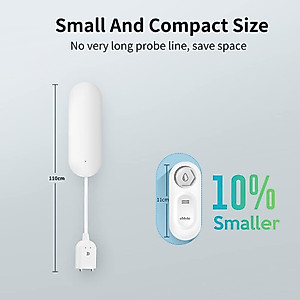 eMylo Water Leak Detector WiFi, 120dB Water Sensor for Leak WiFi with App Notification, WiFi Water Sensor Work with Tuya and Smart Life APP for Kitchen, Bathroom, Warehouse, Laundry, Basement