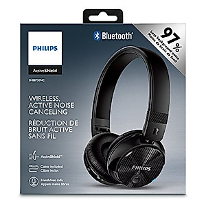 Philips SHB8750NC/27 Wireless Noise Canceling Headphones, Black