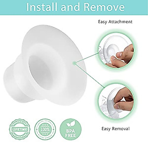 MompMuir 22mm Silicone Flange Inserts Compatible with Elvie Stride Lansinoh Medela for Spectra Insert Willow go TSRETE Momcozy S9 S12 Bellababy Maymom Pump Parts Reduce 24-25mm Elastic Nipple to 22mm