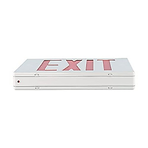 Gruenlich LED Emergency EXIT Sign with Double Face and Back Up Batteries- US Standard Red Letter Exit Lighting, UL 924 Qualified, 120-277 Voltage, 2-Pack