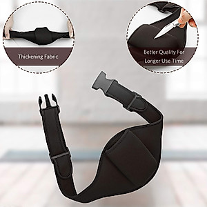 2 Pieces Mic Belt Pack Fitness Instructor Microphone Belt Pouch Carrier Holder Adjustable Waist Bag Neoprene Sweat Absorbent Belt for Theater, Speakers Classic Black