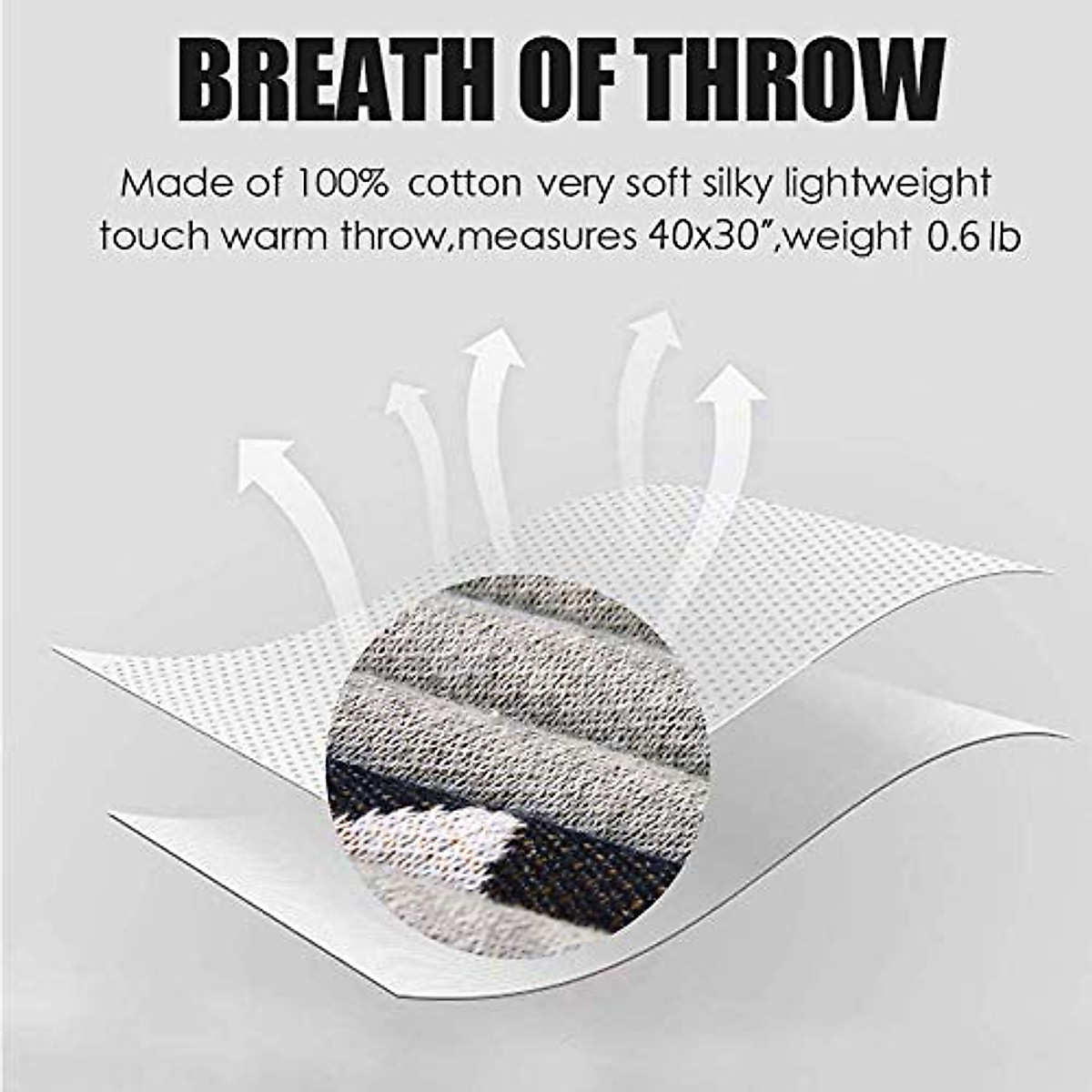 mimixiong 100% Cotton Knitted Baby Blanket Toddler Swaddling Blanket for Newborn Baby with Cute Penguin Pattern Grey Size 30 x 40 inches