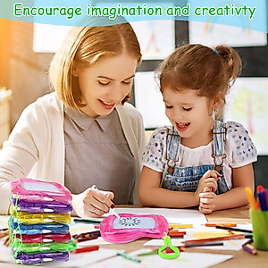 16 Pack Mini Magnetic Drawing Board for Kid(6 Colors), Erasable Doodle Sketch and Writing Pad, Backpack Keychain Clip Doodle Drawing Boards, Birthday Party Favor for Boys and Girls