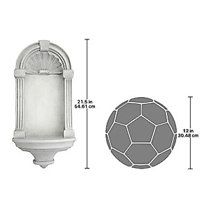 Design Toscano Classical European Style Wall Niche Display Shelf, Medium, 21 Inch, Polyresin, Antique Stone